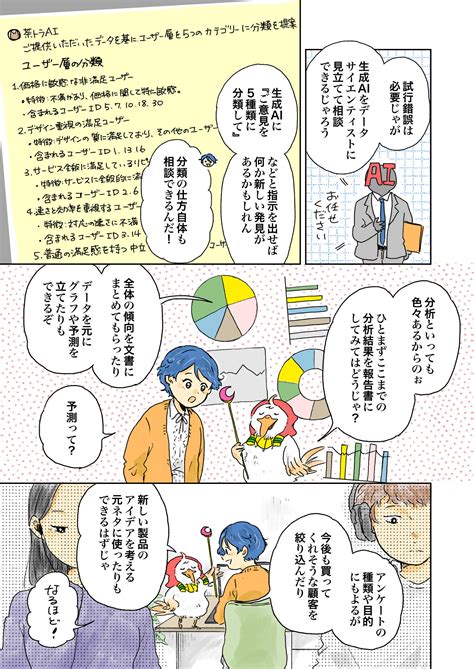 マンガでわかる生成AI第4話生成AIを使ってデータ分析してみた in LIVEインライブ 技術と人をつなぐテックメディア