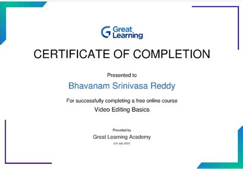 Srinivasa Reddy Bhavanam On Linkedin Greatlearningacademy Greatlearning Glacertificate