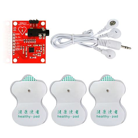 Ad8232心电图监测心电生理测量脉搏心脏心电图监测传感器模块虎窝淘