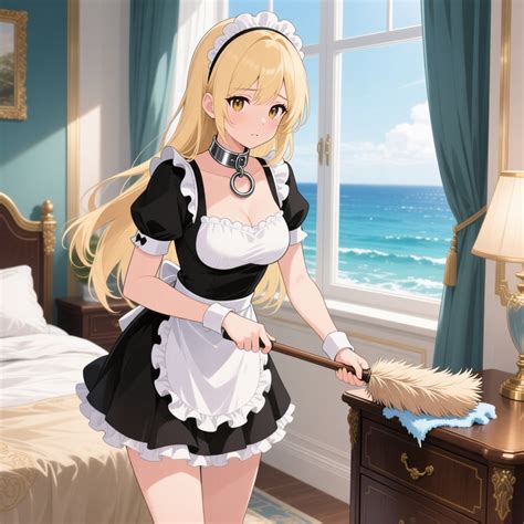 Collared French Maid Anime Version By Baronmuenchflausen On Deviantart