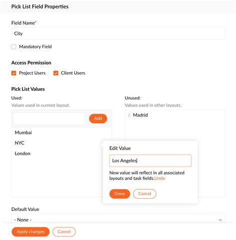 Task Layouts And Fields Online Help Zoho Projects