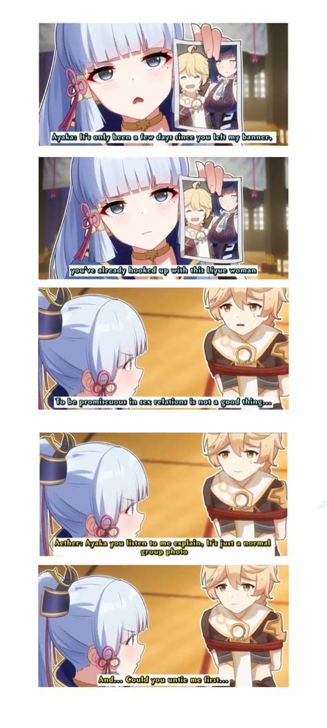 Ayaka Aether Kuki Shinobu Aether Being Binding Judgment Genshin Animation Genshin Impact