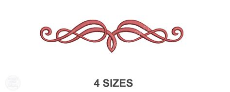 Embroidery Design Scroll 4 Sizes Etsy