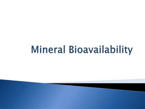 Ppt Mineral Bioavailability Powerpoint Presentation Free Download