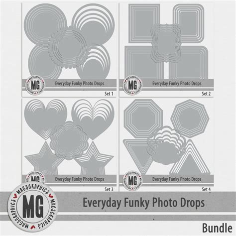 Everyday Funky Photo Drops Bundle Digital Art