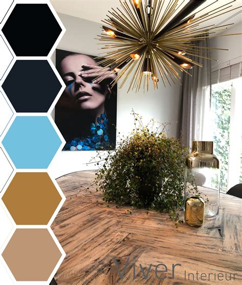 Kleurenpalet Van 2018 Het Goud En Blauw Komen Duidelijk Naar Voren En Zorgen Dat Het Interieur
