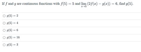 Solved If F And G Are Continuous Functions With F And Chegg