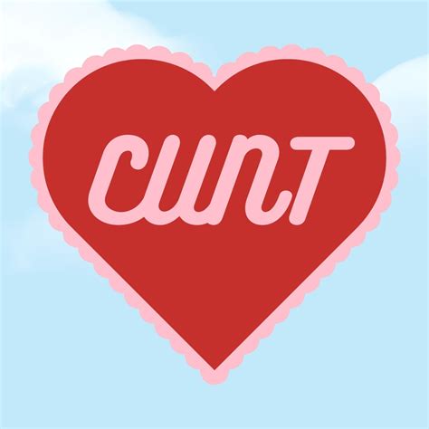 Heart Shaped Cunt Cnt Sticker Waterproof Vinyl Cute Girly Bookish