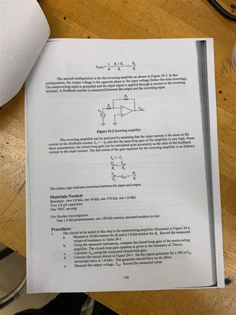 Solved Class 24 L4 Linear Op Amp Circuits Lin Reading