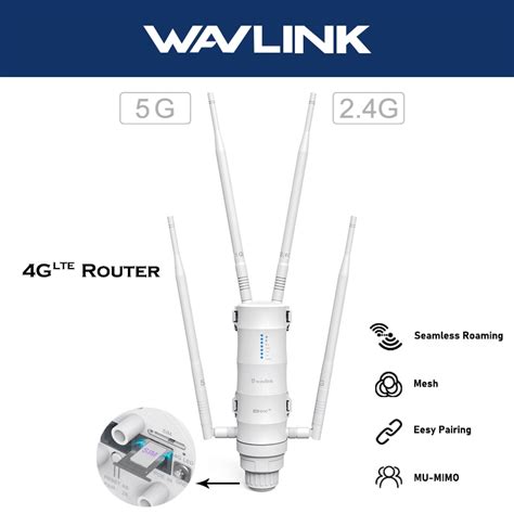 jual wavlink ac1200 4g lte cpe router luar ruangan dengan slot kartu