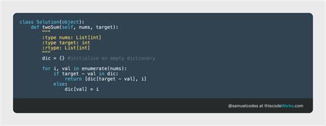 Two Sum Leetcode Problem 1 Solution In Python Dev Community