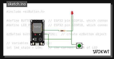Ledbutton Wokwi Esp32 Stm32 Arduino Simulator