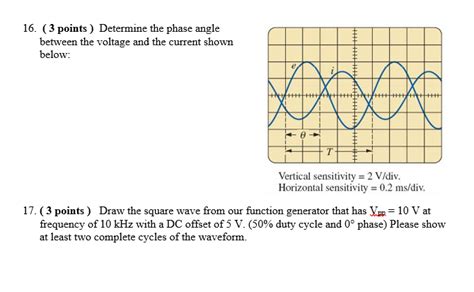 Solved 16 3 Points Determine The Phase Angle Between The