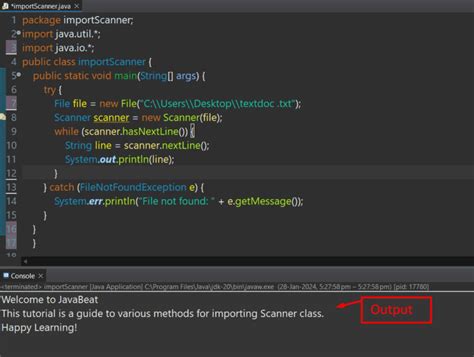 how to import a scanner class in java