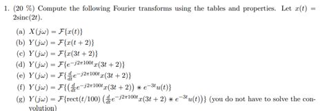 20 ﻿compute the following fourier transforms using