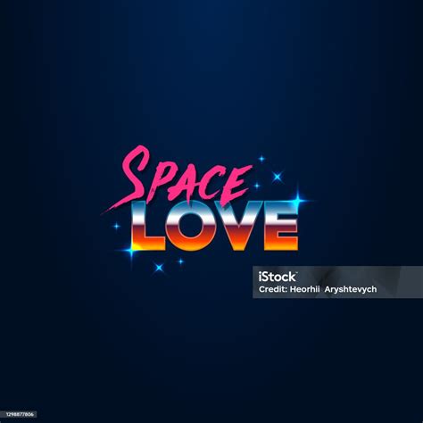 헤드 라인 간판 텍스트 공간 사랑의 1980 년대의 복고풍 미래주의 스타일의 간단한 벡터 일러스트 신스웨이브 스타일에 대한 스톡 벡터 아트 및 기타 이미지 Istock