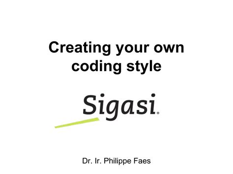 Creating Your Own Coding Style Pdf