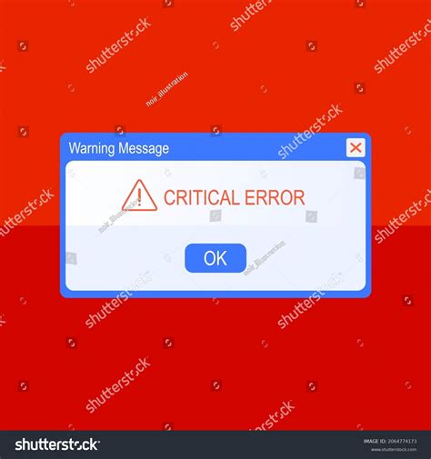 Vector Warning Error Pop Window On Stock Vector Royalty Free 2064774173