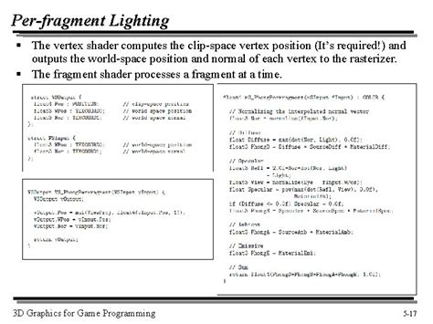 Chapter V Illumination And Shaders D Graphics