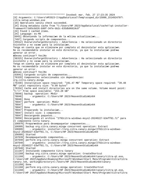 Installation Log Pdf