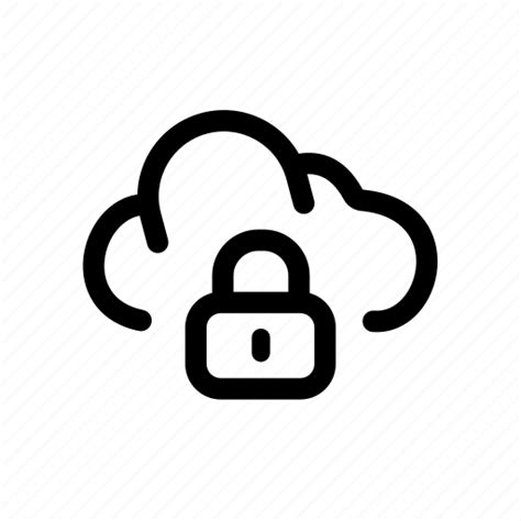 Cloud Lock Password Protection Security Server Storage Icon