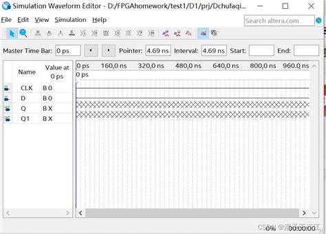 Quartus中运用多种方式设计一个d触发器，并进行仿真，时序波形验证quartus的node Finder Csdn博客