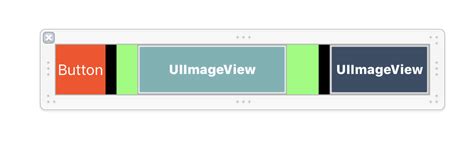 Xcode Ios Have Equal Space Between 3 Dynamic Objects Within A