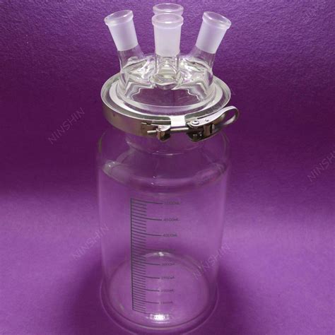 5000ml 24 40 4 Necks Glass Cylinder Reactor 5 Litre Flat Bottom Reaction Flask Shopee