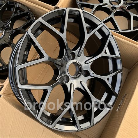 16x6 17x7 Staggered B Style Gloss Black Wheels Rims Fits For Smart A451