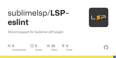 GitHub Sublimelsp LSP Eslint ESLint Support For Sublime LSP Plugin