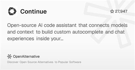 Continue Open Source Alternative To Cursor Windsurf And Kiro