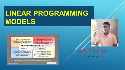 Linear Programming Models The Graphical Method Youtube