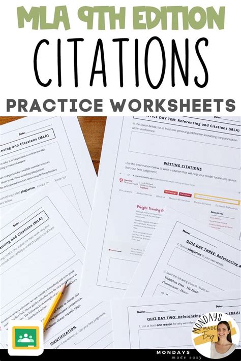 Mla Format Mla 9 Citations Worksheets Examples Cheat Sheet Citing Sources Research Mla Format Mla 9 Citations Worksheets Examples Cheat Sheet Citing Sources Research