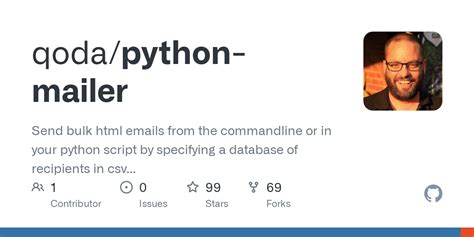GitHub Qoda Python Mailer Send Bulk Html Emails From The Commandline Or In Your Python Script