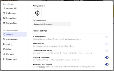 Manage Video Collaboration With Synthesia Workspace Settings