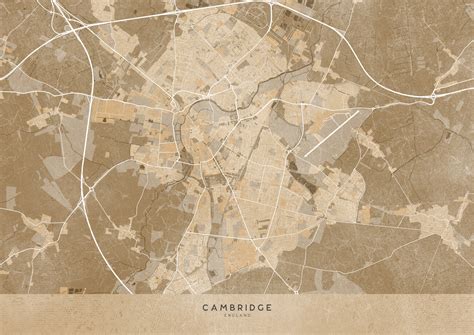 Maps Cambridge England Old Map Of Cambridge 1898 From The Royal Atlas
