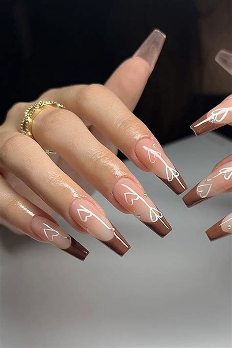 Pin De Diseños De Uñas ♡ En Uñas Color Café Marrón Piel🦋 Uñas