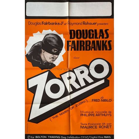 The Mark Of Zorro Silent Movie Poster 32x47 In 1920r1981 France