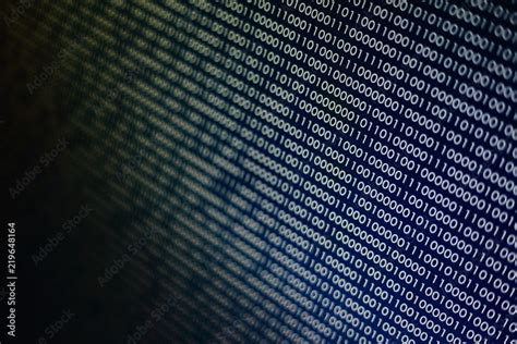 computer data matrix vertical digital binary code moving motion