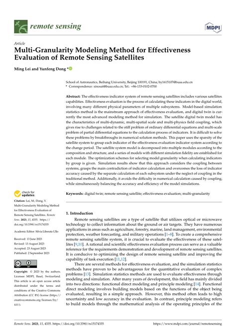 pdf multi granularity modeling method for effectiveness evaluation of