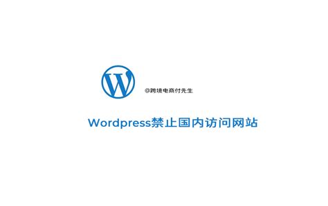 Wordpress禁止国内访问网站 跨境电商付先生