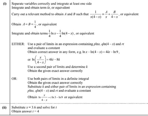 Cie A Level Pure Mathematics 3 Topic 3 8 Differential Equations Solution For A ﬁrst Order