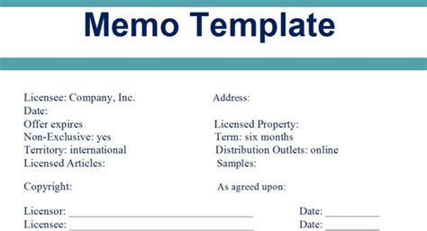 Free Memo Template Excel Word Templates