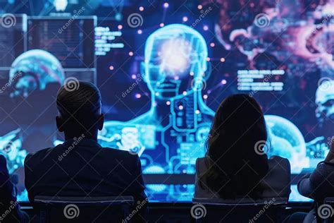 Futuristic Tech Conference With Digital Displays And Interactive Audience Interactions Aig62
