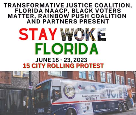‘stay Woke Florida Protest Rolling Through The River City Monday