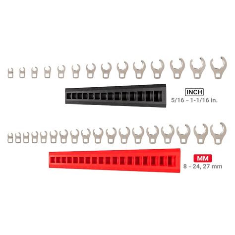 Tekton 32 Piece Set 6 Point Sae And Metric Flare Nut Open End Wrench