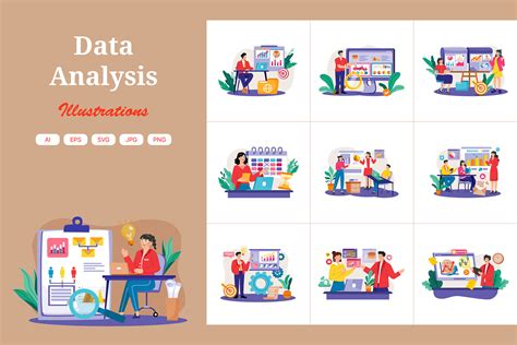 M695 Data Analysis Illustration Pack 1 Graphic By Freeslab88 · Creative Fabrica
