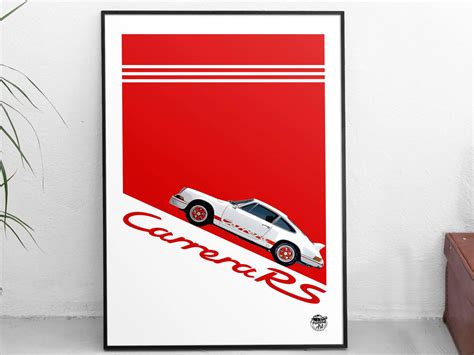 Porsche 911 Carrera 2 7 Rs Poster In Black Frame Fueled Art Fa911c27rs1612 Design 911