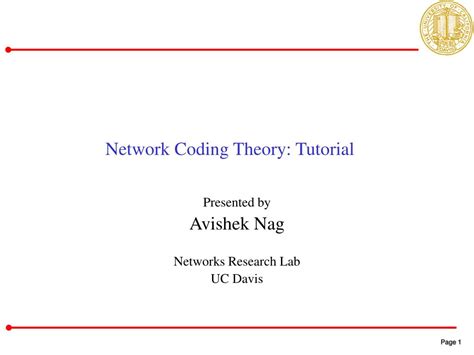 ppt network coding theory tutorial powerpoint presentation free