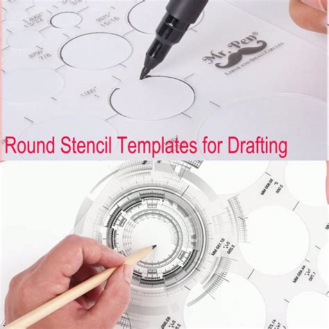 Circle Template Ruler 3 Pack Circle Round Stencil Measure Templates For Drafting Office School